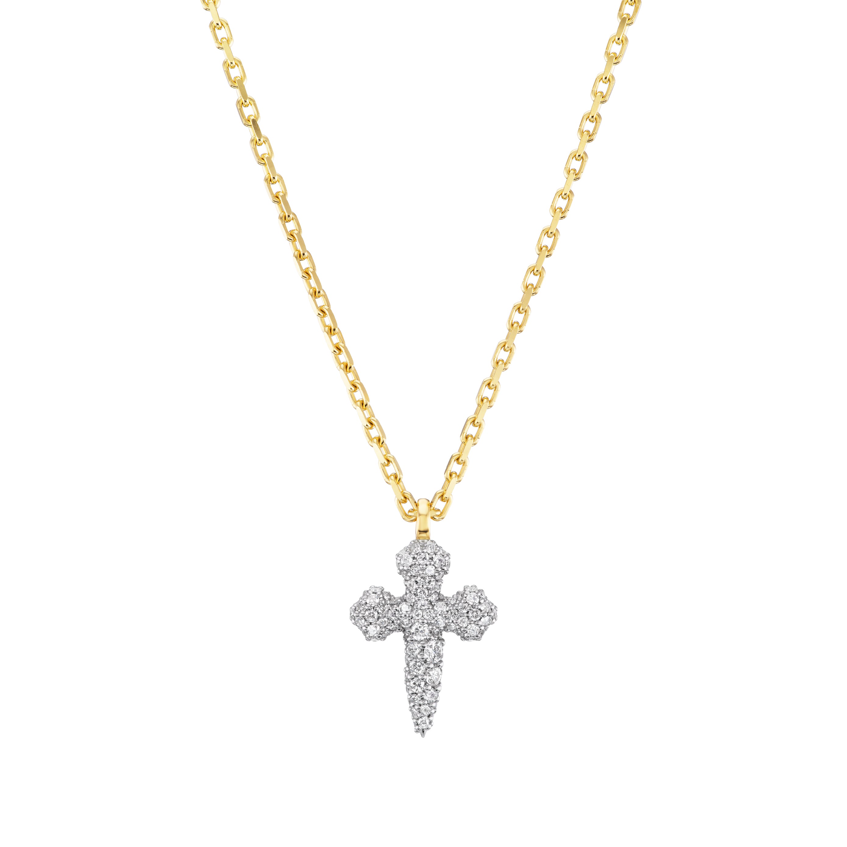 PAVÉ CROSS NECKLACE – Uniform Object